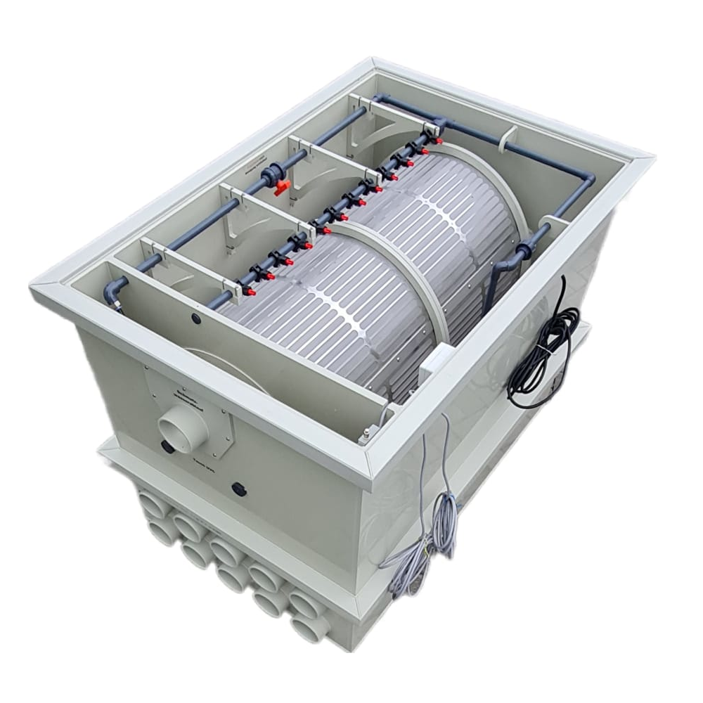 EPS Trommelfilter PP150 + Rinnenspülung + Steuerung + Spülpumpe + UV ...